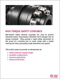HIGH TORQUE SAFETY COUPLINGS